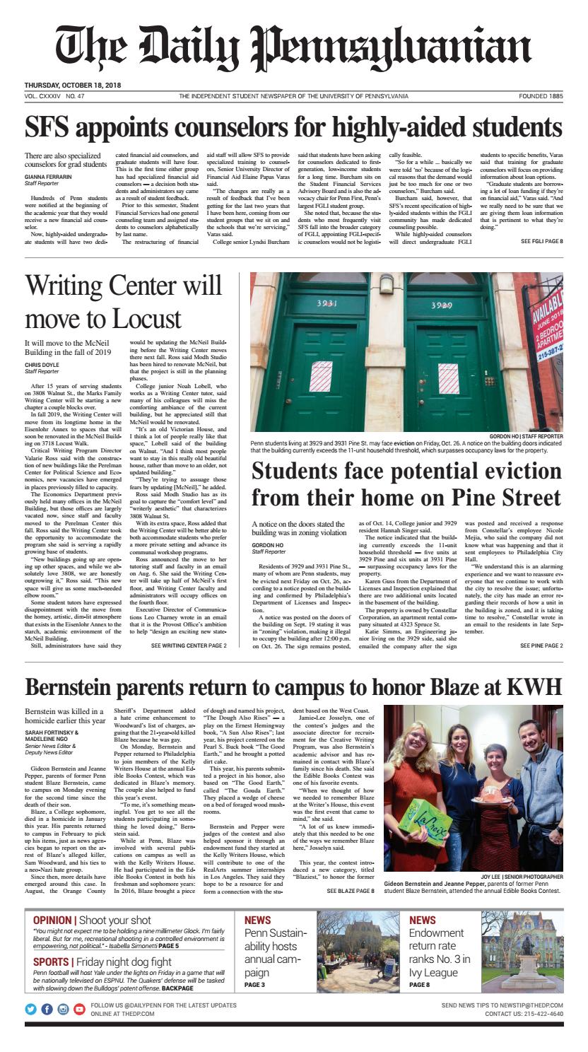 October 18, 2018 by The Daily Pennsylvanian - Issuu