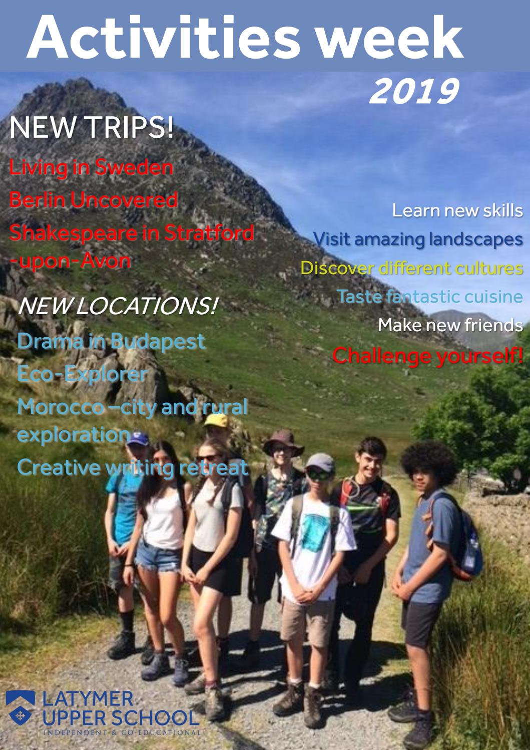 Activities Week booklet 2019 by Latymer1624 - Issuu