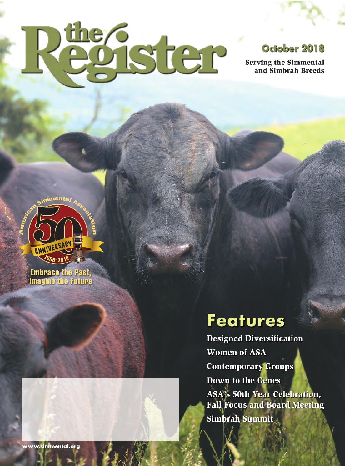the Register, October 2018 by American Simmental Publication, Inc - Issuu