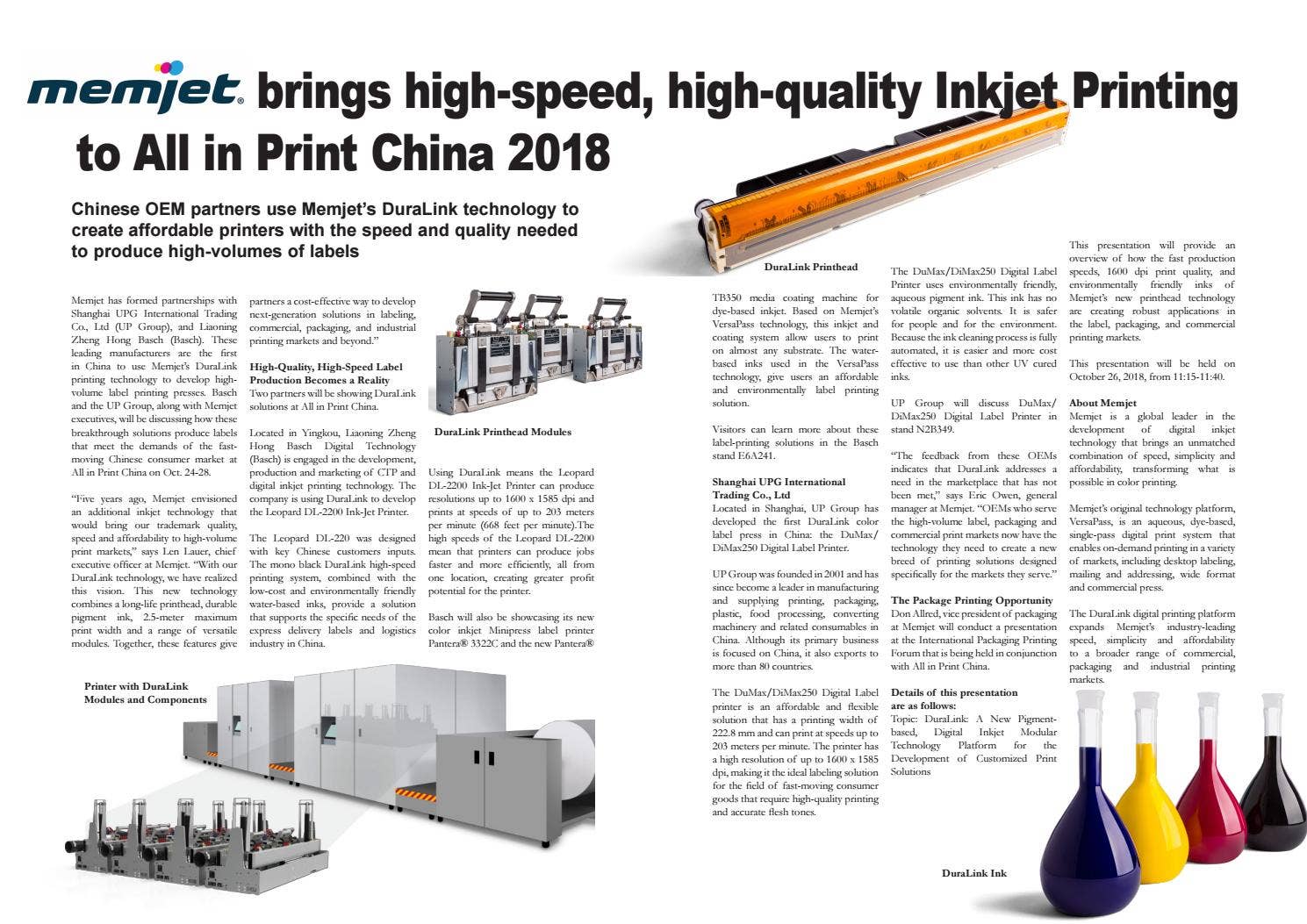 Memjet at All In Print 2018 China by Print Innovation Asia - Issuu