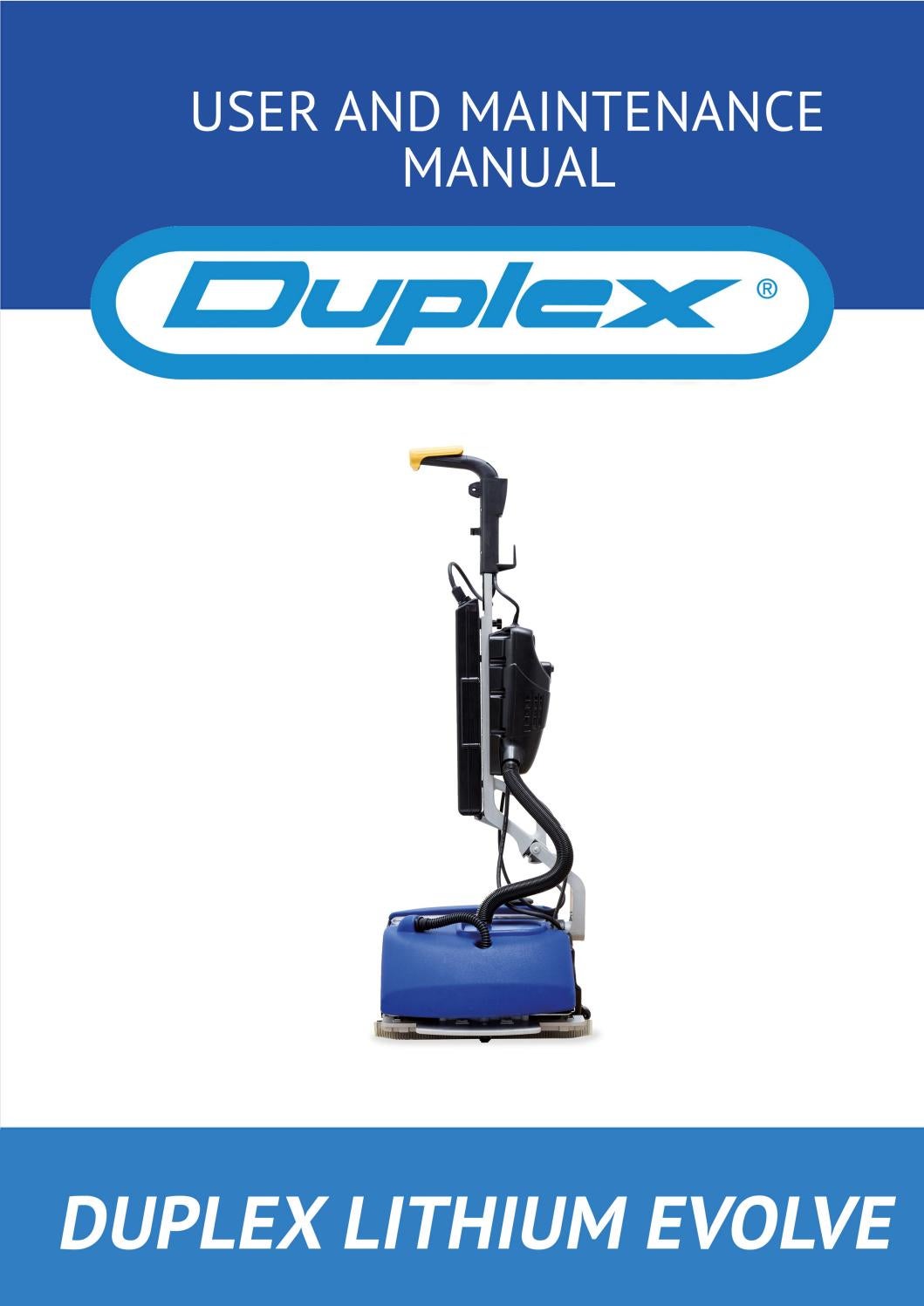 Duplex Lithium Evolve User Manual by Duplex Cleaning - Issuu