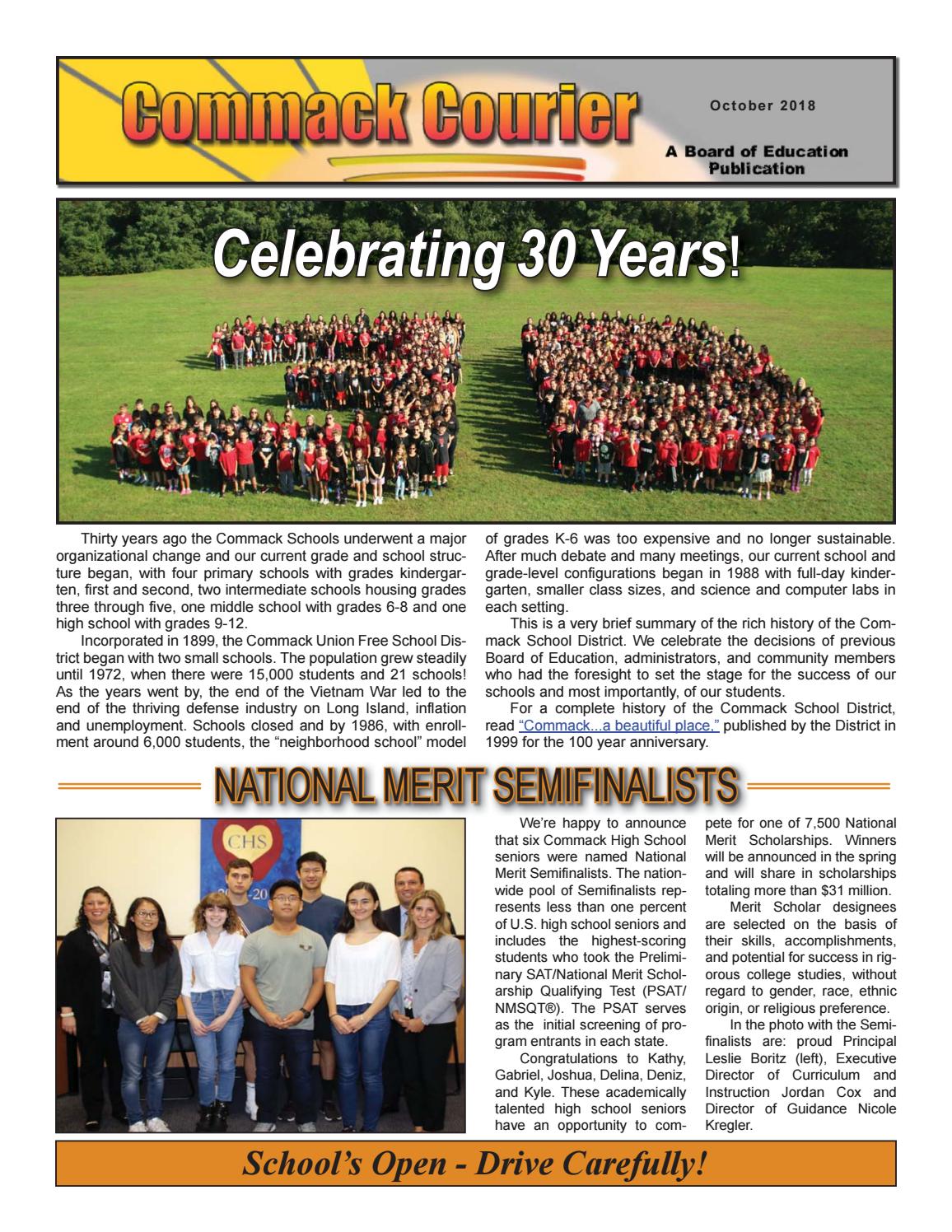 Commack Courier October 2018 by Commack Public Schools - Issuu