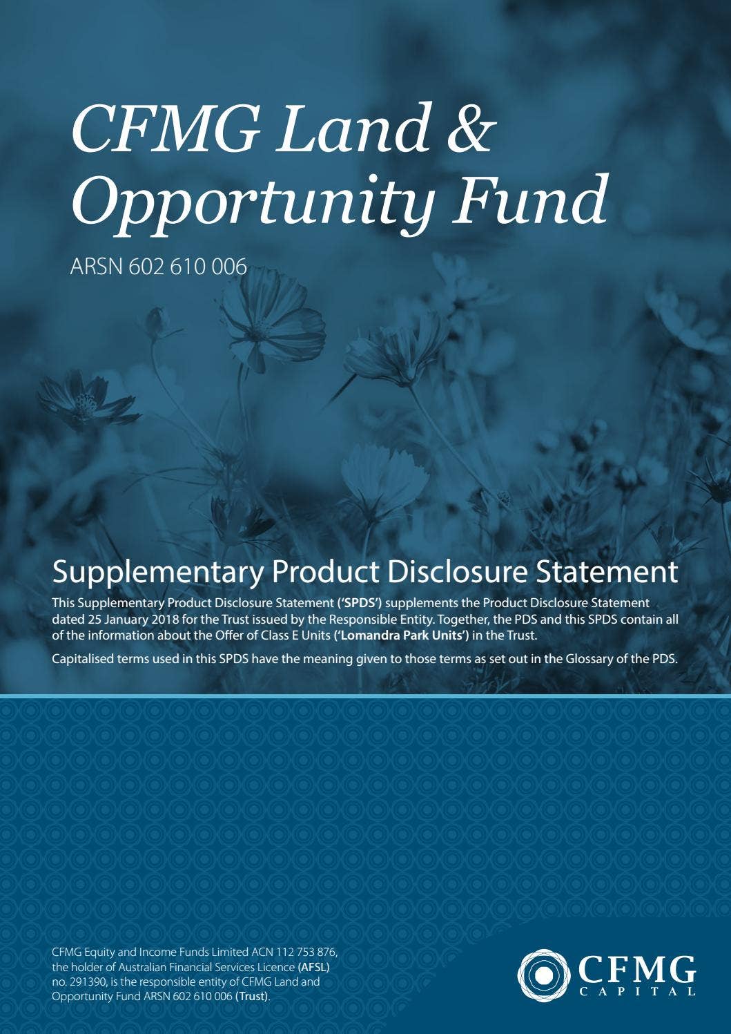Lomandra Park - Land & Opportunity Fund SPDS by CFMG_Capital - Issuu