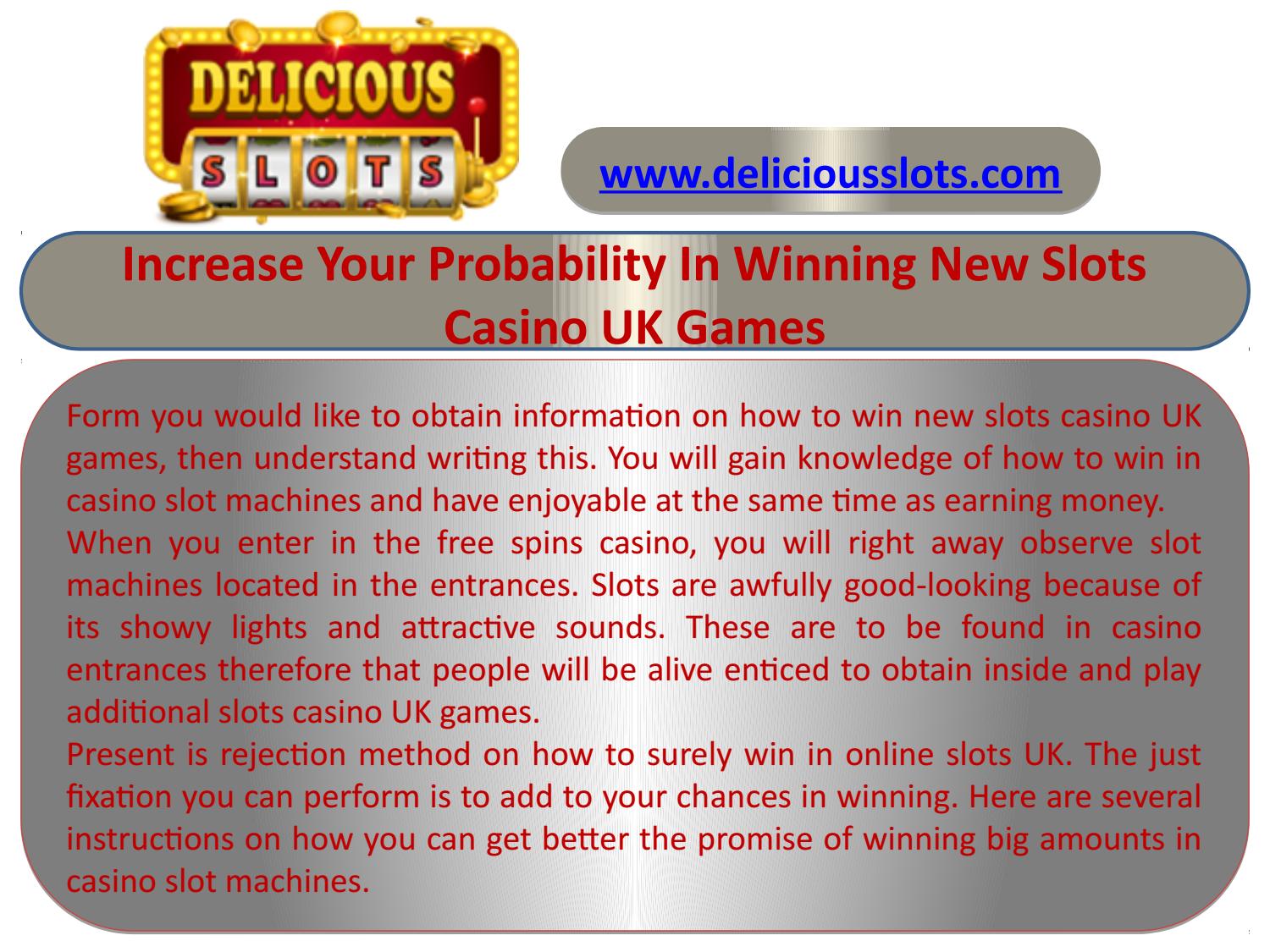 Increase Your Probability In Winning New Slots Casino UK Games by ...