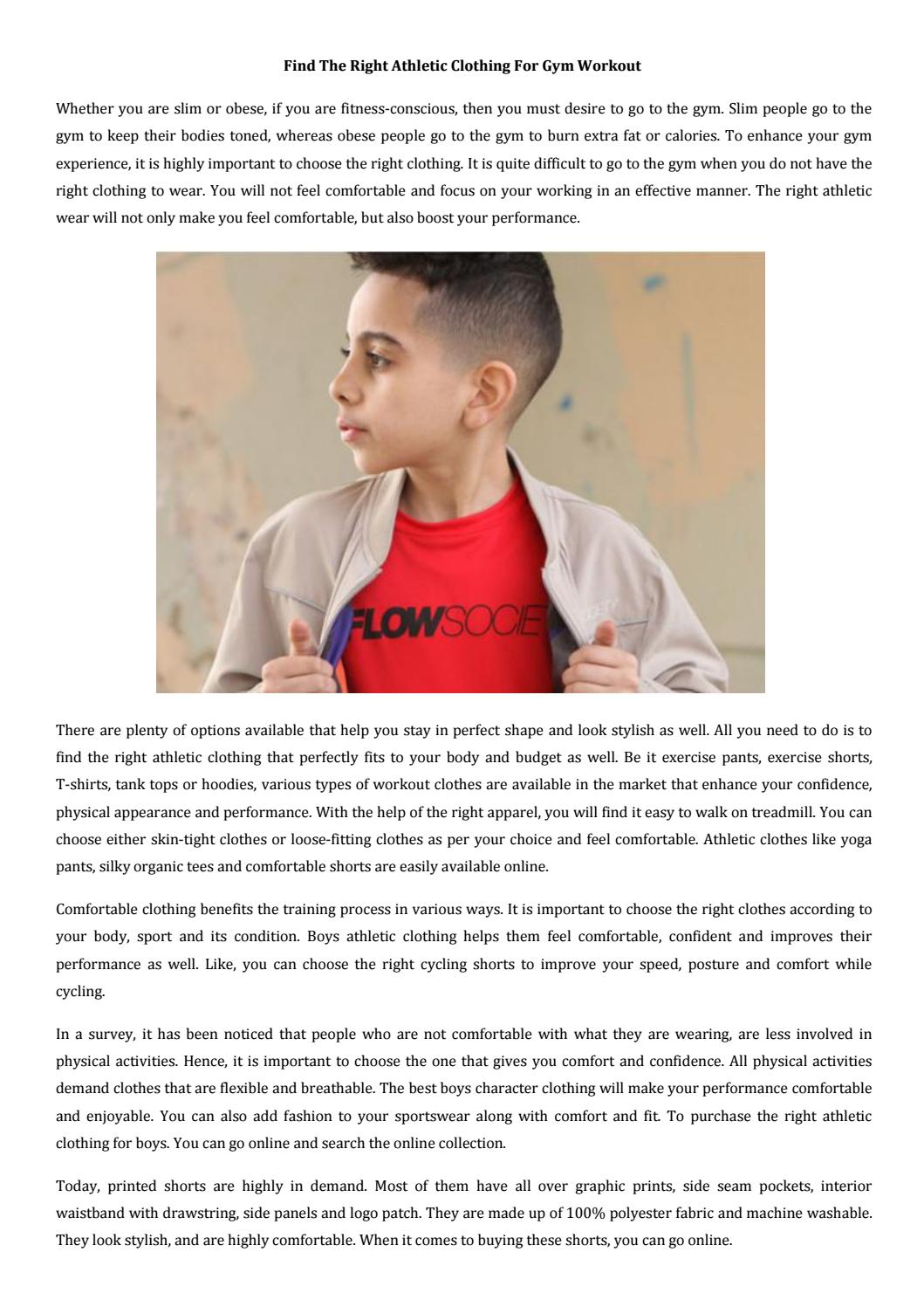 Find The Right Athletic Clothing For Gym Workout by Flow Society - Issuu
