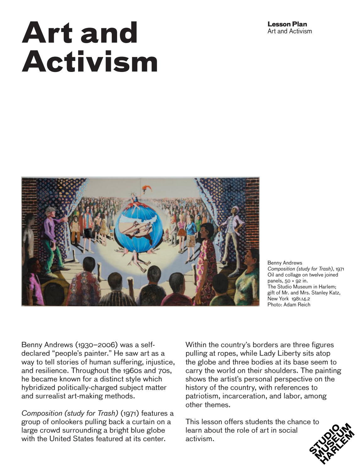 Lesson Plan: Art and Activism by The Studio Museum in Harlem - Issuu