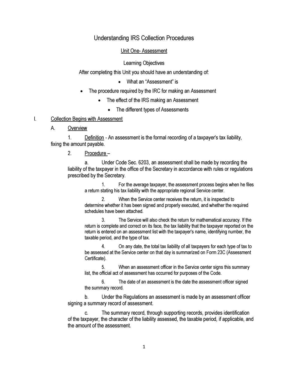 Understanding IRS Collections Procedures by Gibson & Perkins, PC - Issuu