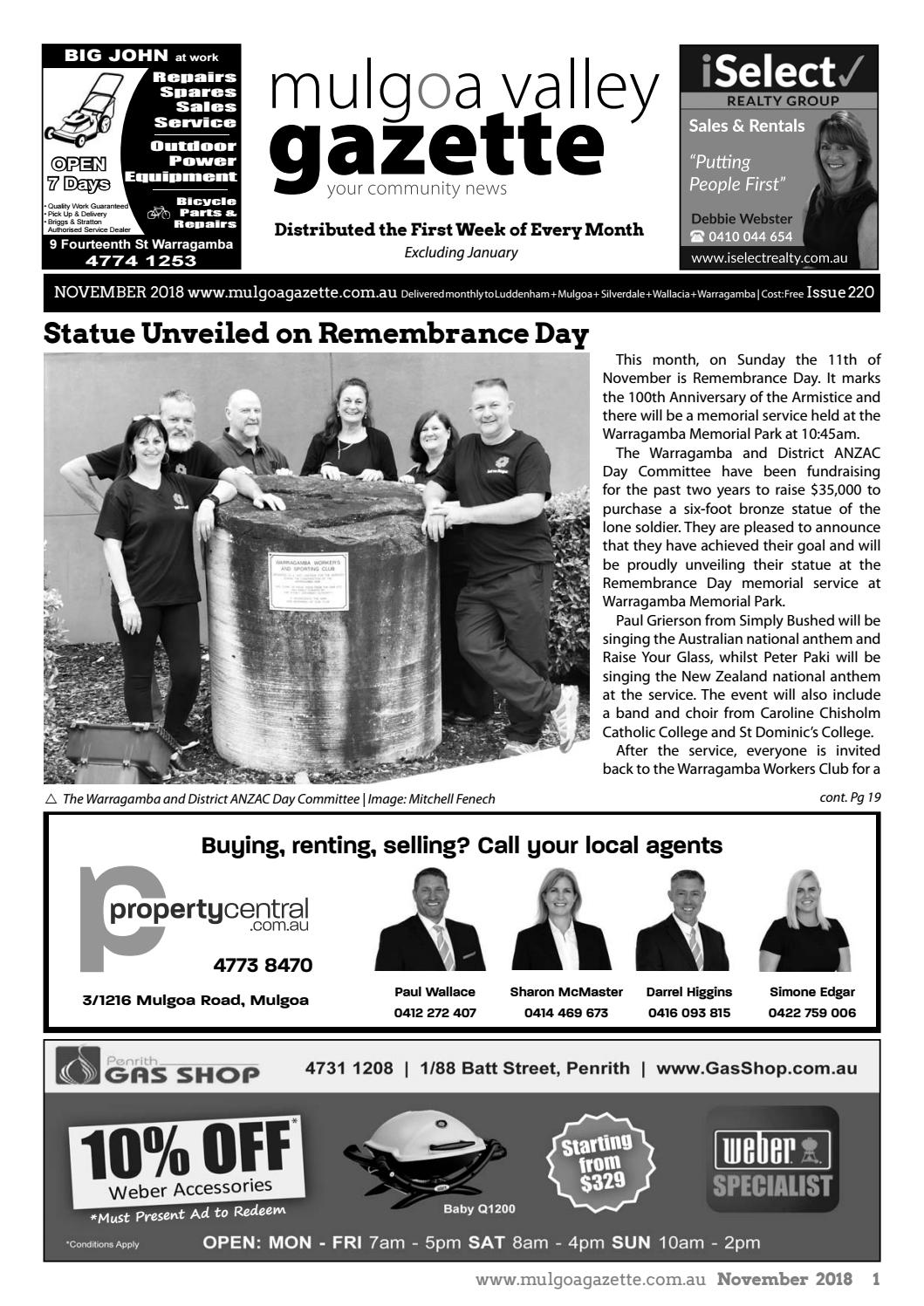Mulgoa Valley Gazette November 2018 by District Gazette - Issuu
