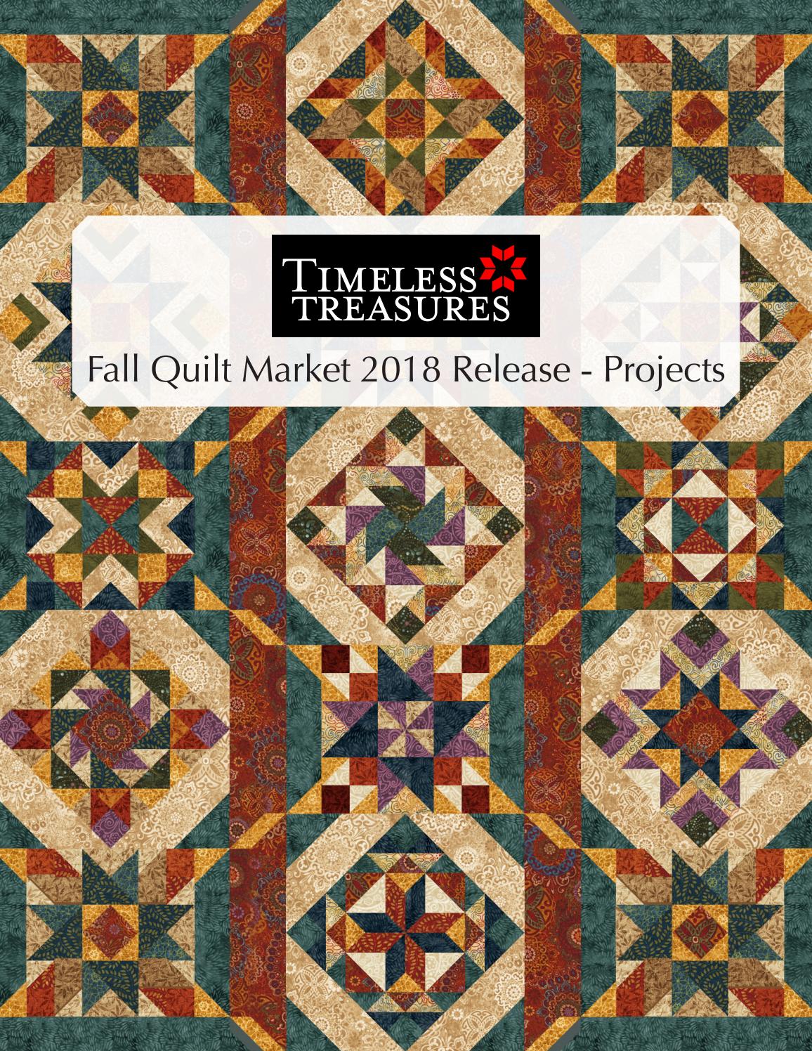Fall Quilt Market (FQM) 2018 - Projects - Timeless Treasures by ...