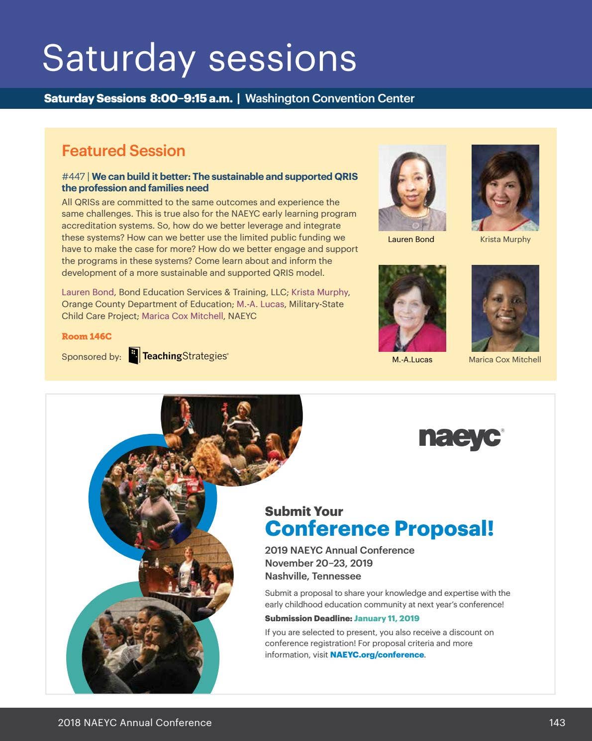 NAEYC 2018 Annual Conference Program by NAEYC - Issuu