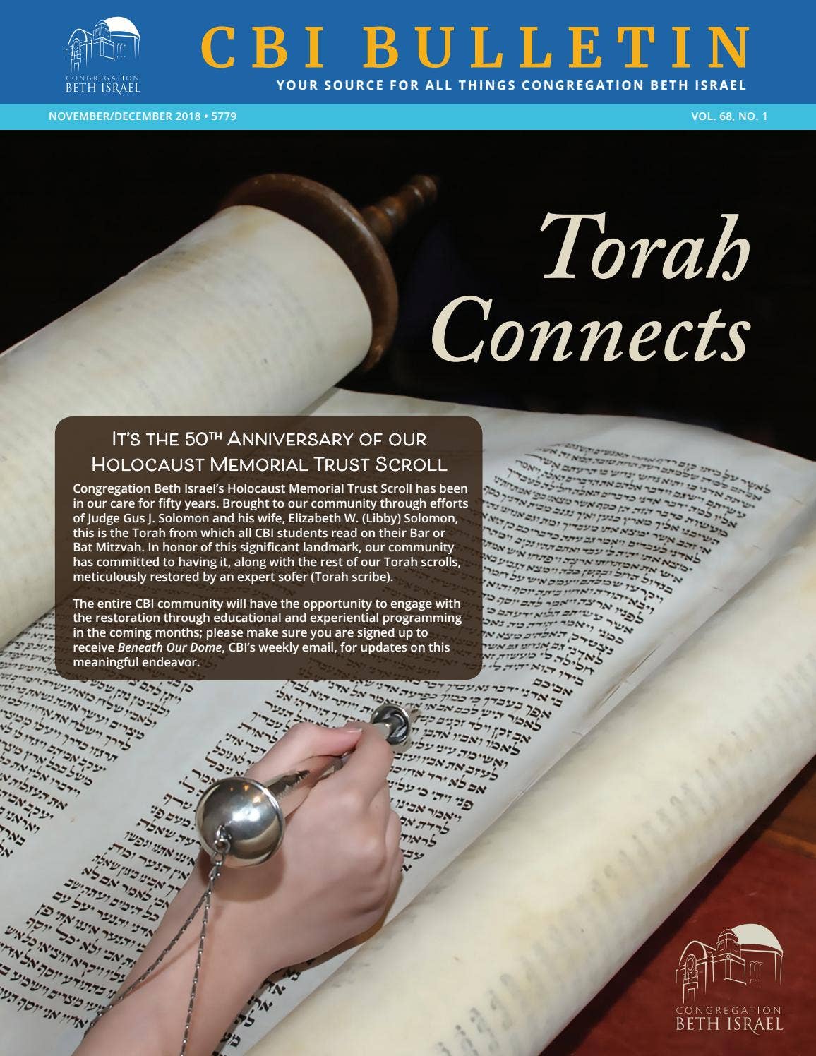 November/December 2018 Bulletin - Congregation Beth Israel, Portland ...