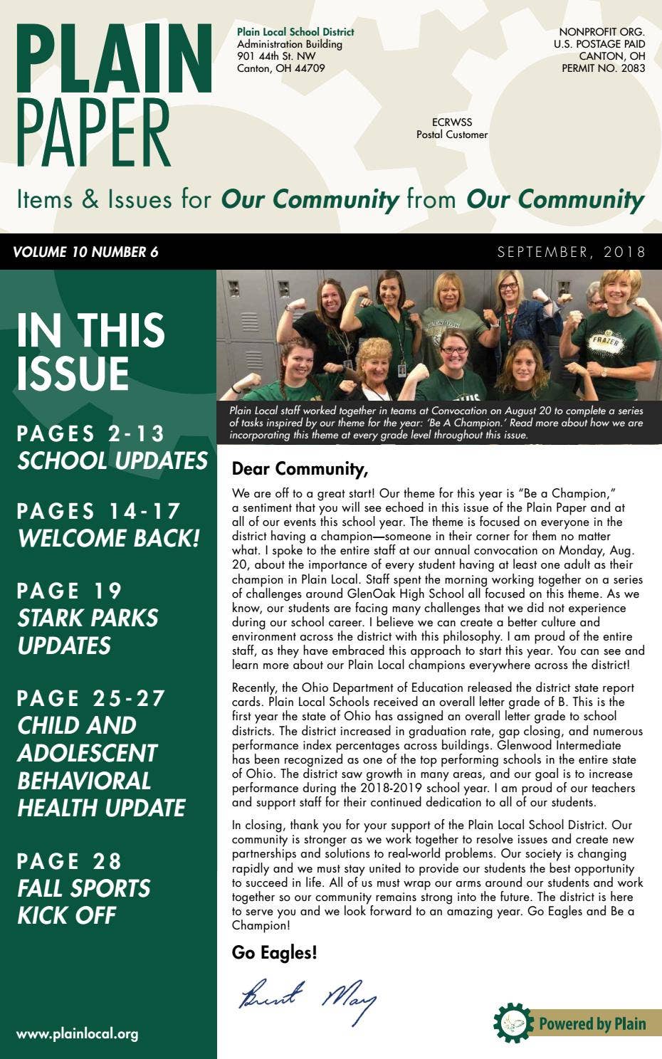 September 2018 Plain Paper by Plain Local Schools - Issuu