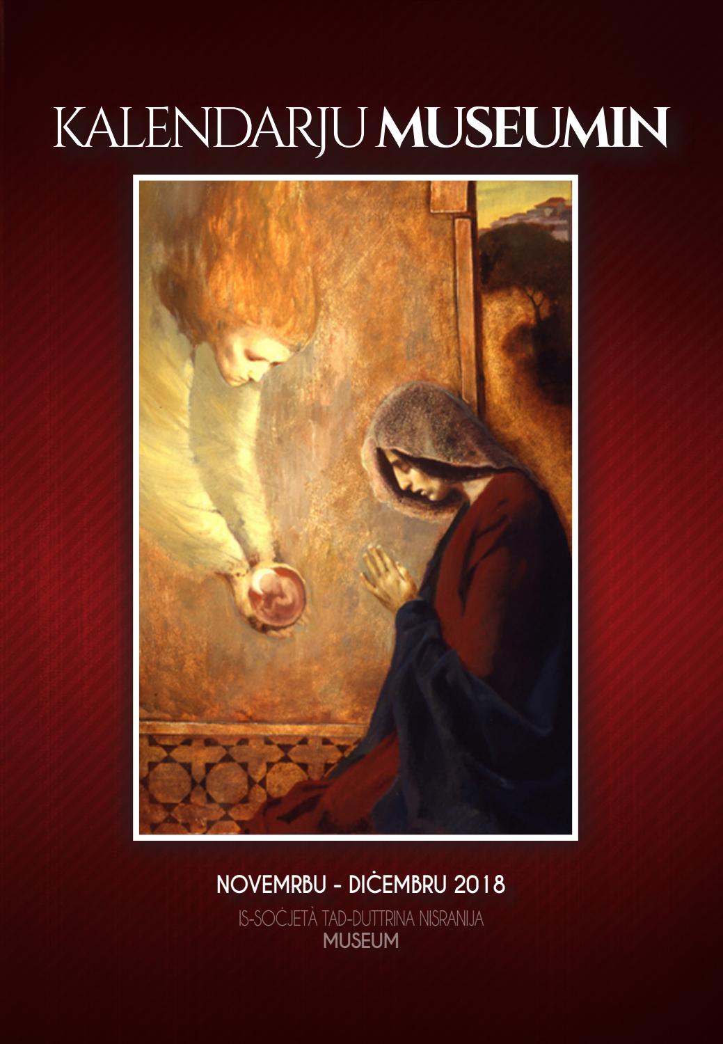 Kalendarju Museumin Novembru - Dicembru 2018 by Preca Publications - Issuu