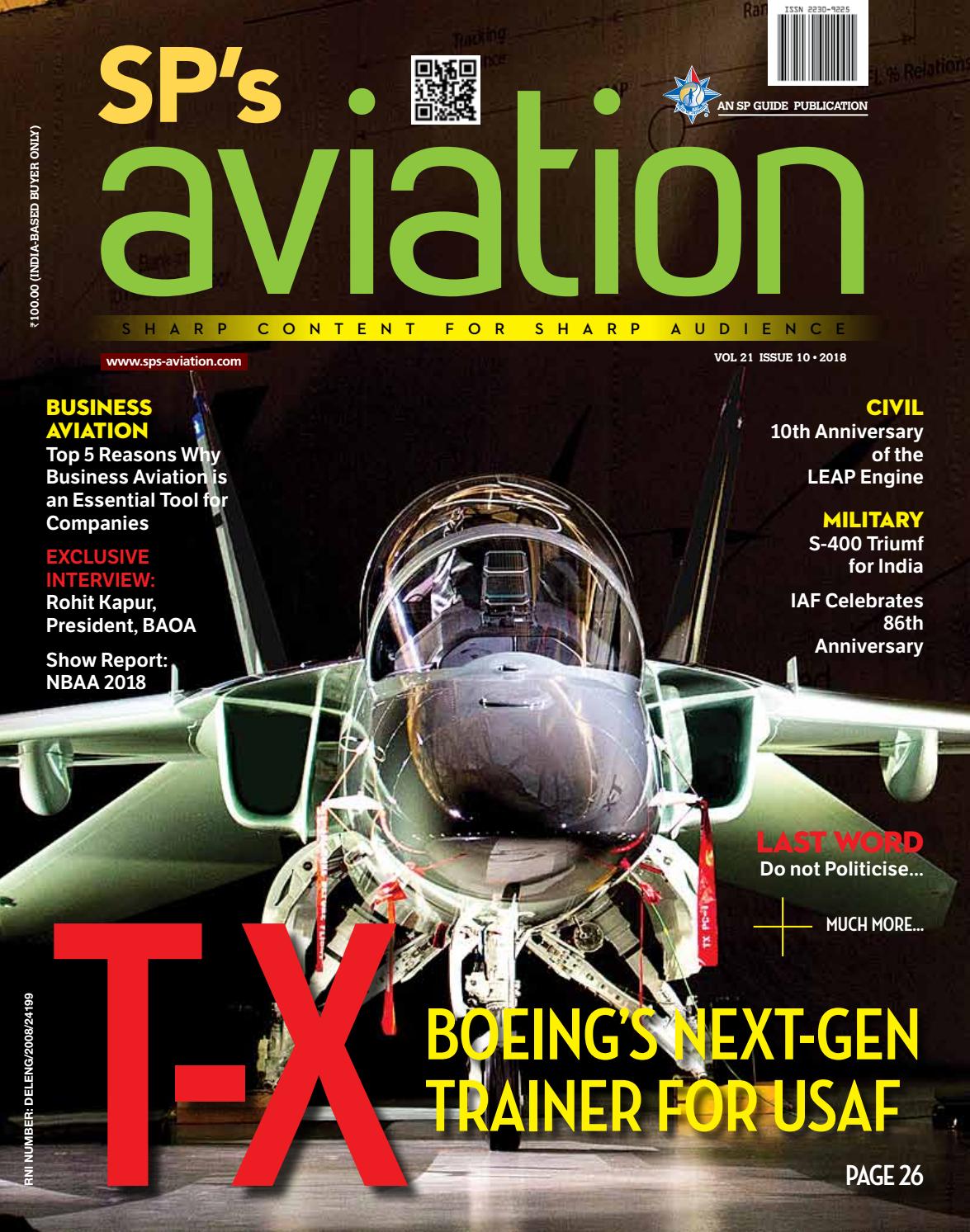 SP's Aviation Issue 10 - 2018 by SP Guide Publications Pvt Ltd - Issuu