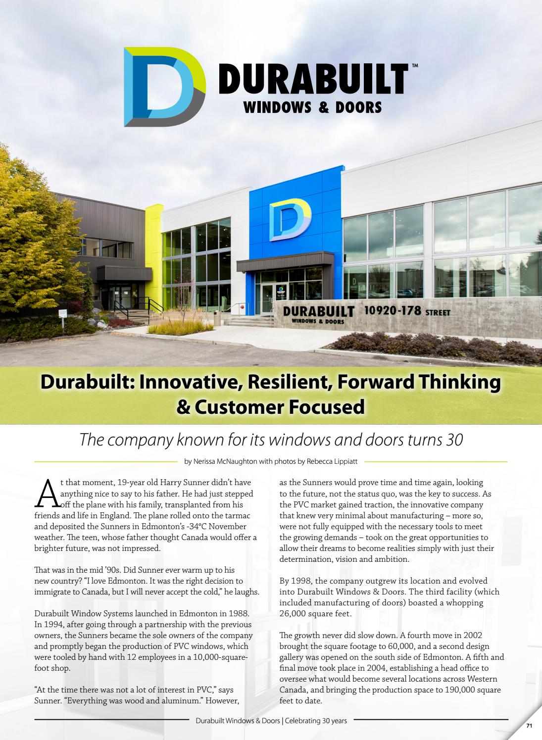 Durabuilt Windows & Doors - 30 Year Profile by Business in Edmonton ...