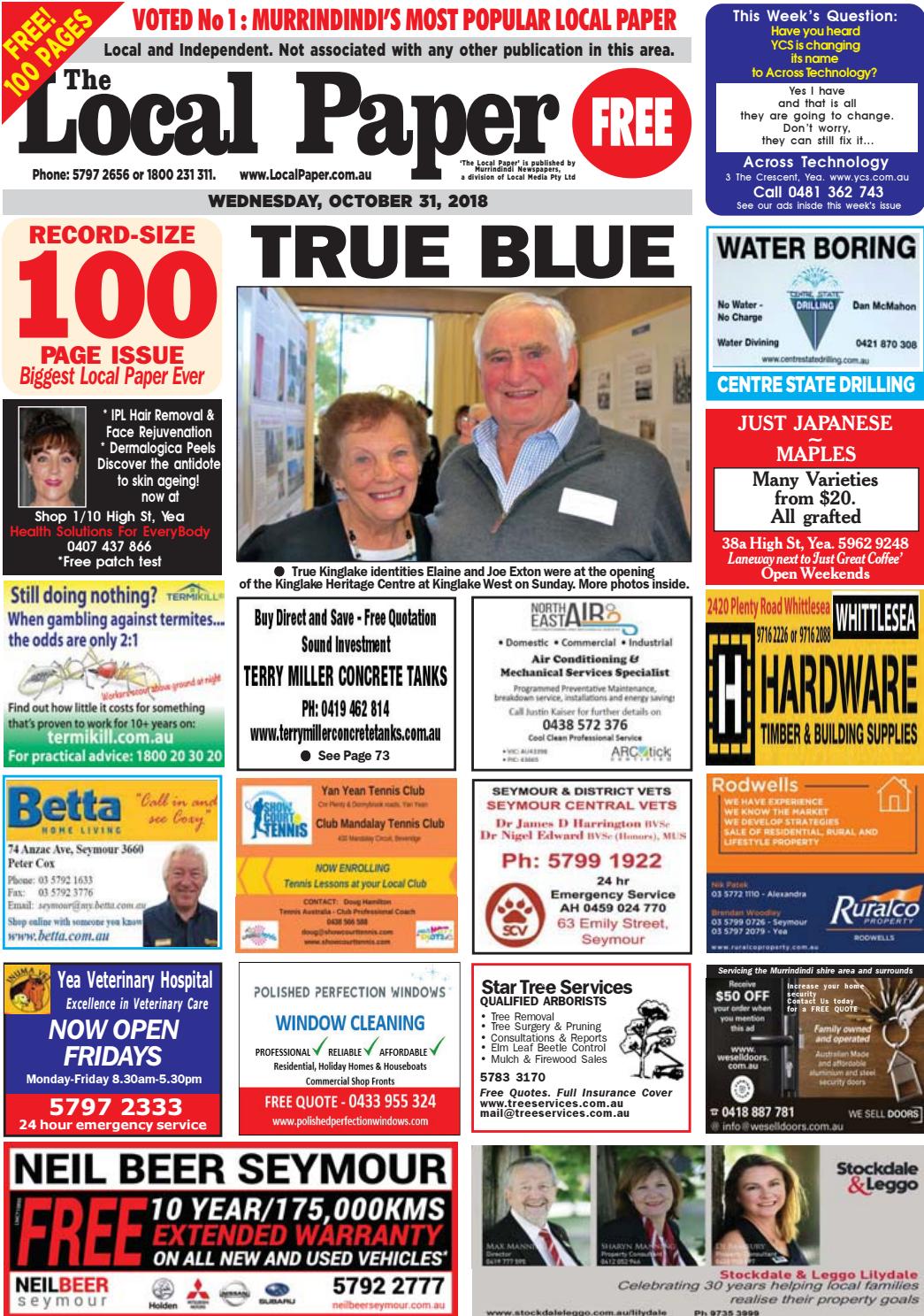 The Local Paper. October 31, 2018 by Ash Long - Issuu