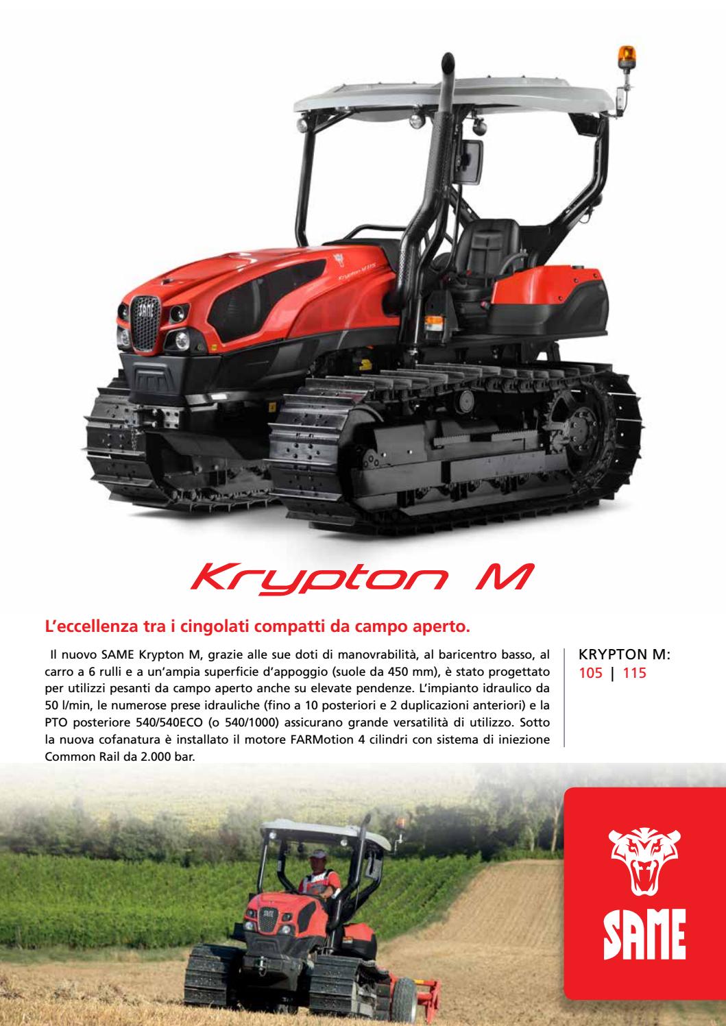 SAME Krypton M_Leaflet_Scheda Tecnica_Italiano by SAME - Tractors - Issuu