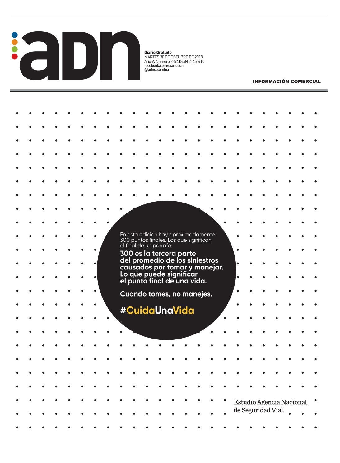 Portada ADN Barranquilla 30 de octubre de 2018 by diarioadn.co - Issuu