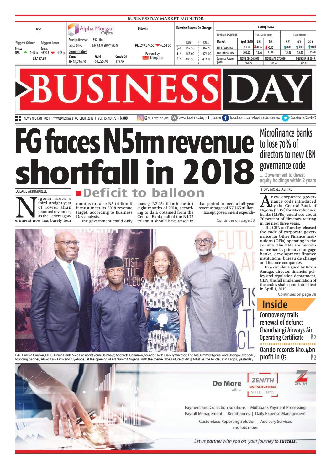 BusinessDay 31 Oct 2018 by BusinessDay - Issuu