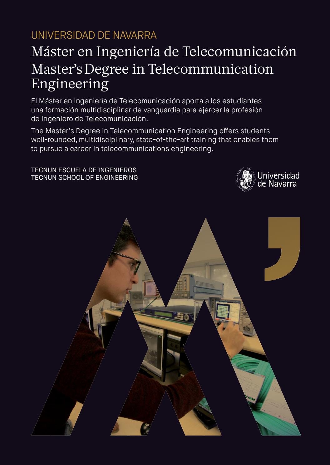 Máster en Ingeniería de Telecomunicación by universidaddenavarra - Issuu