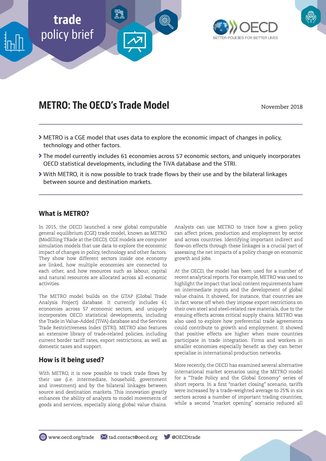METRO: The OECD Trade Model by OECD - Issuu