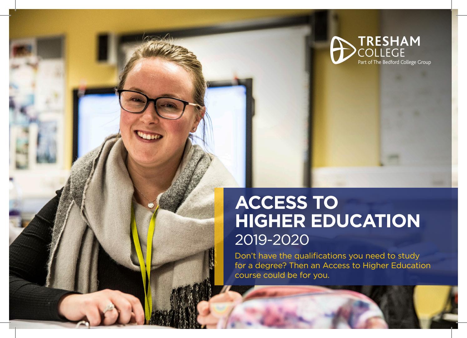 Tresham College Access Brochure 2019-2020 by The Bedford College Group ...