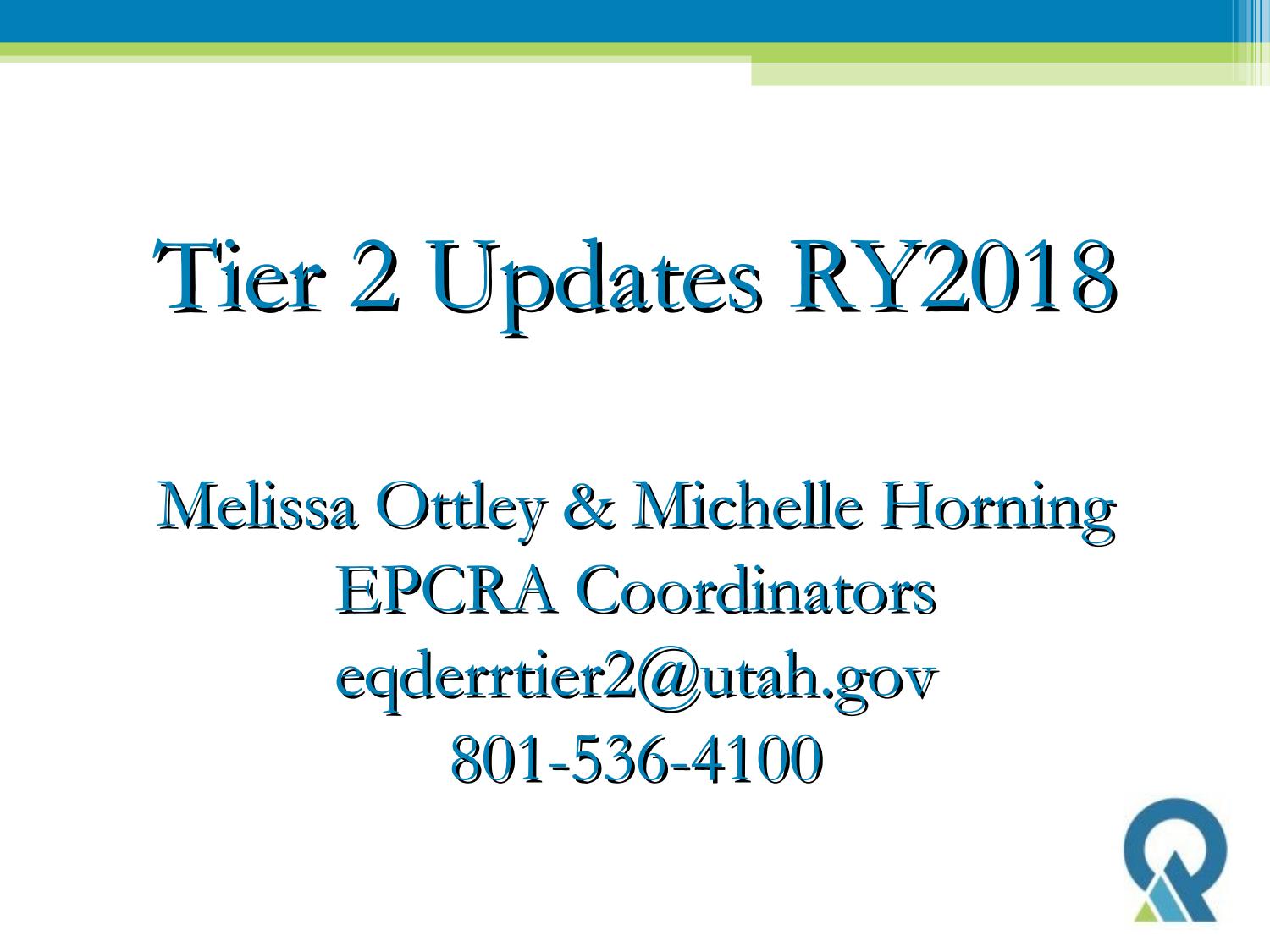TIER II Updates by Utah Division of Emergency Management - Issuu