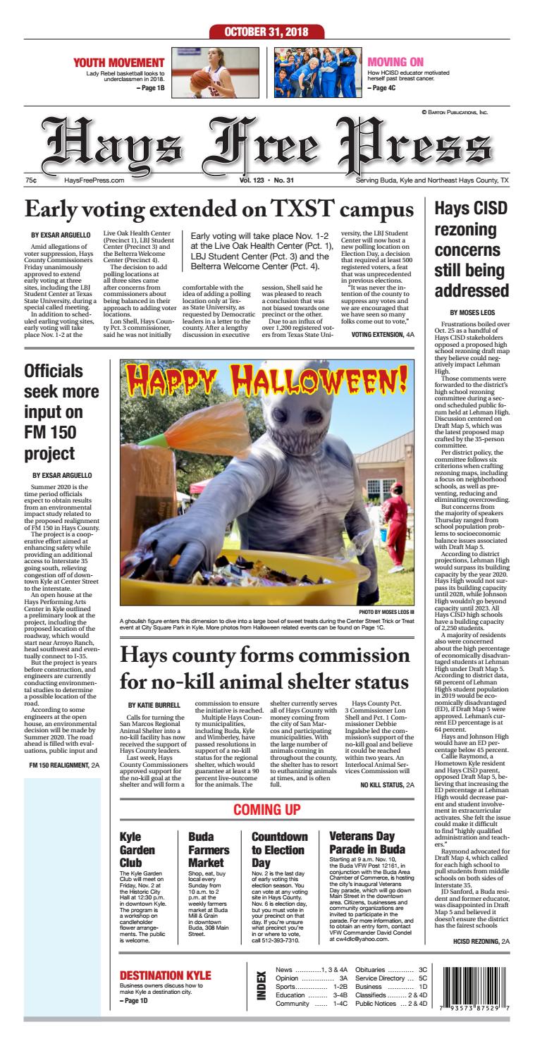 Hays Free Press October 31, 2018 by Hays Free Press/News-Dispatch - Issuu