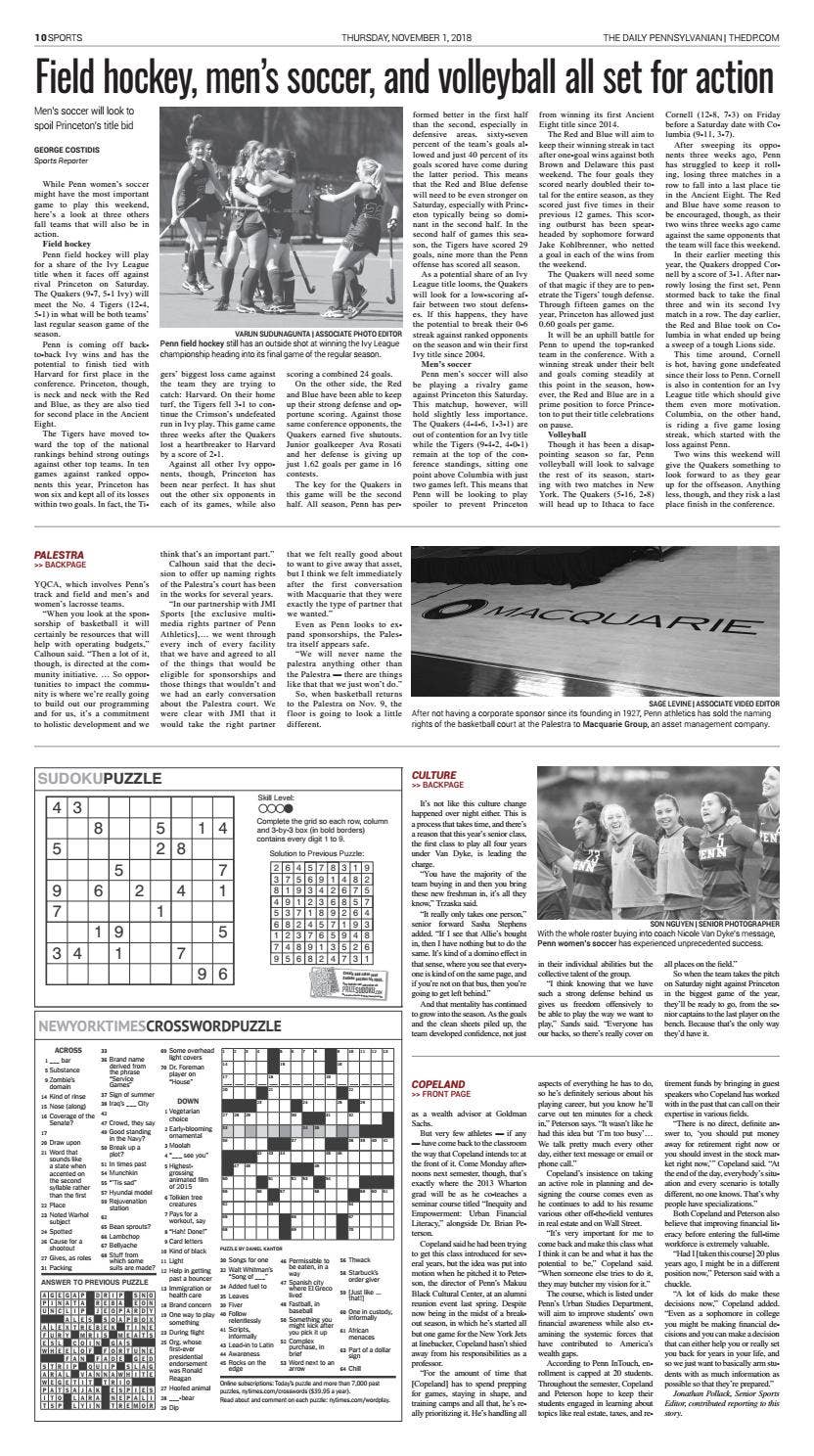 November 1, 2018 by The Daily Pennsylvanian - Issuu
