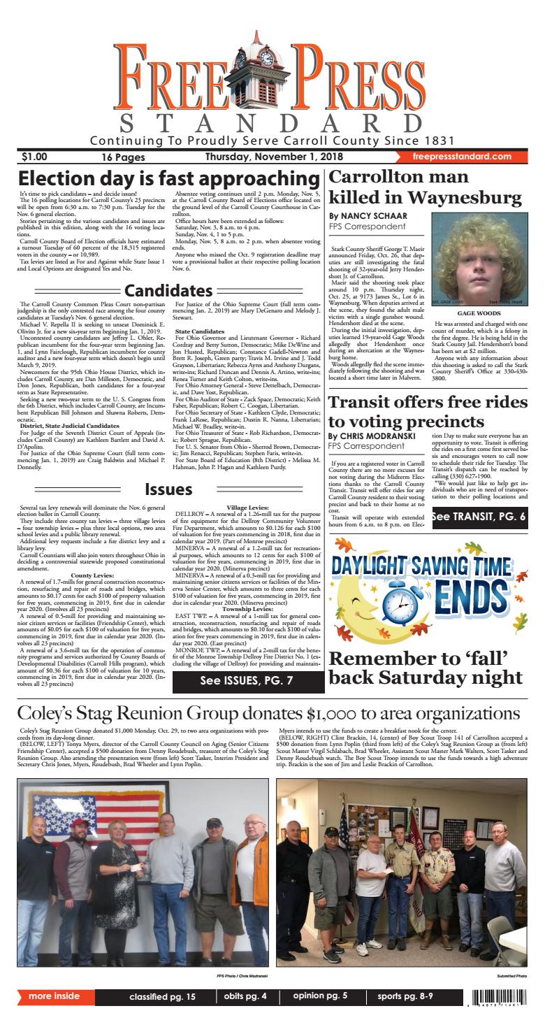 The Free Press Standard November 1, 2018 by Harrison News-Herald ...