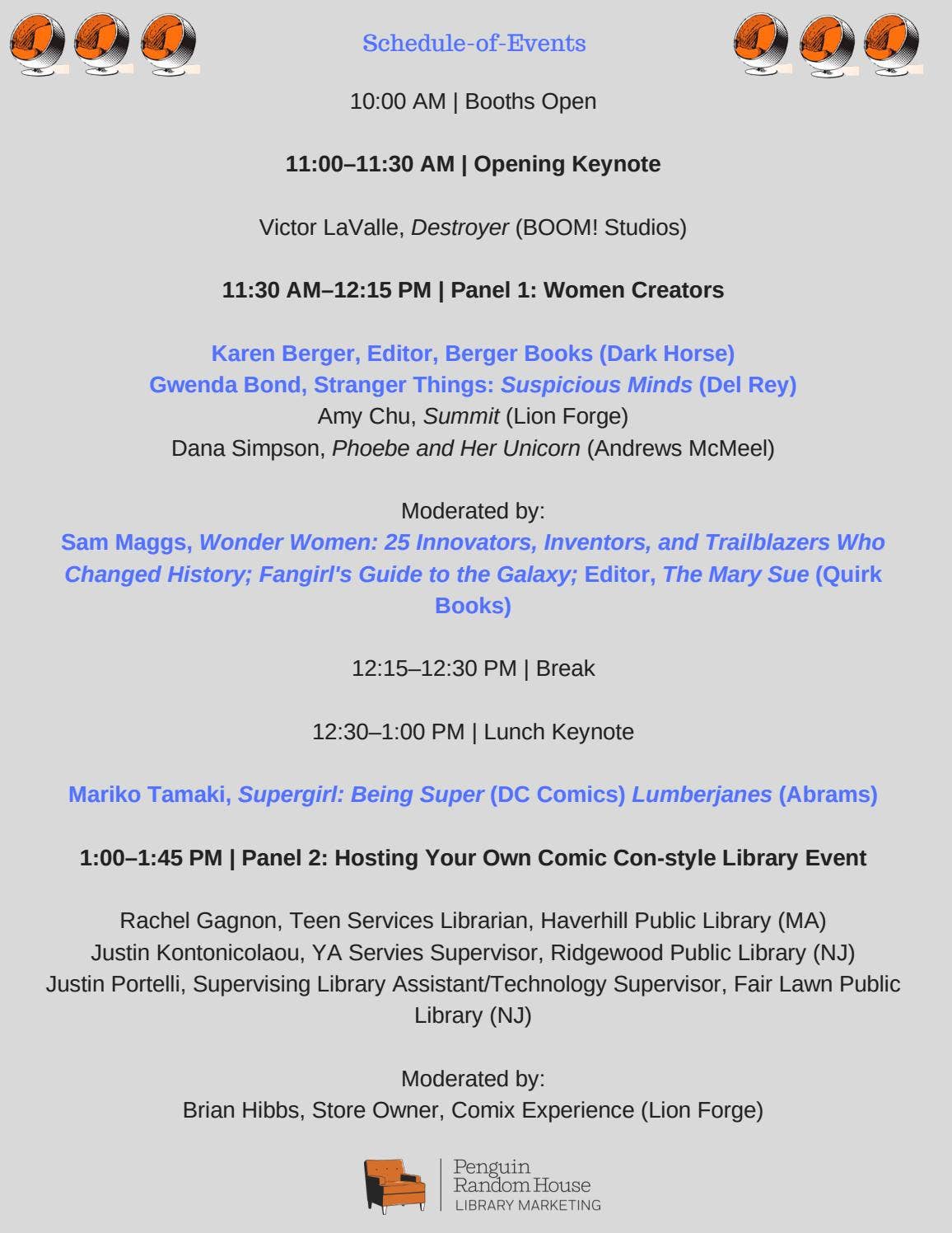 LibraryCon Live! 2018 Schedule of Events by PRH Library - Issuu