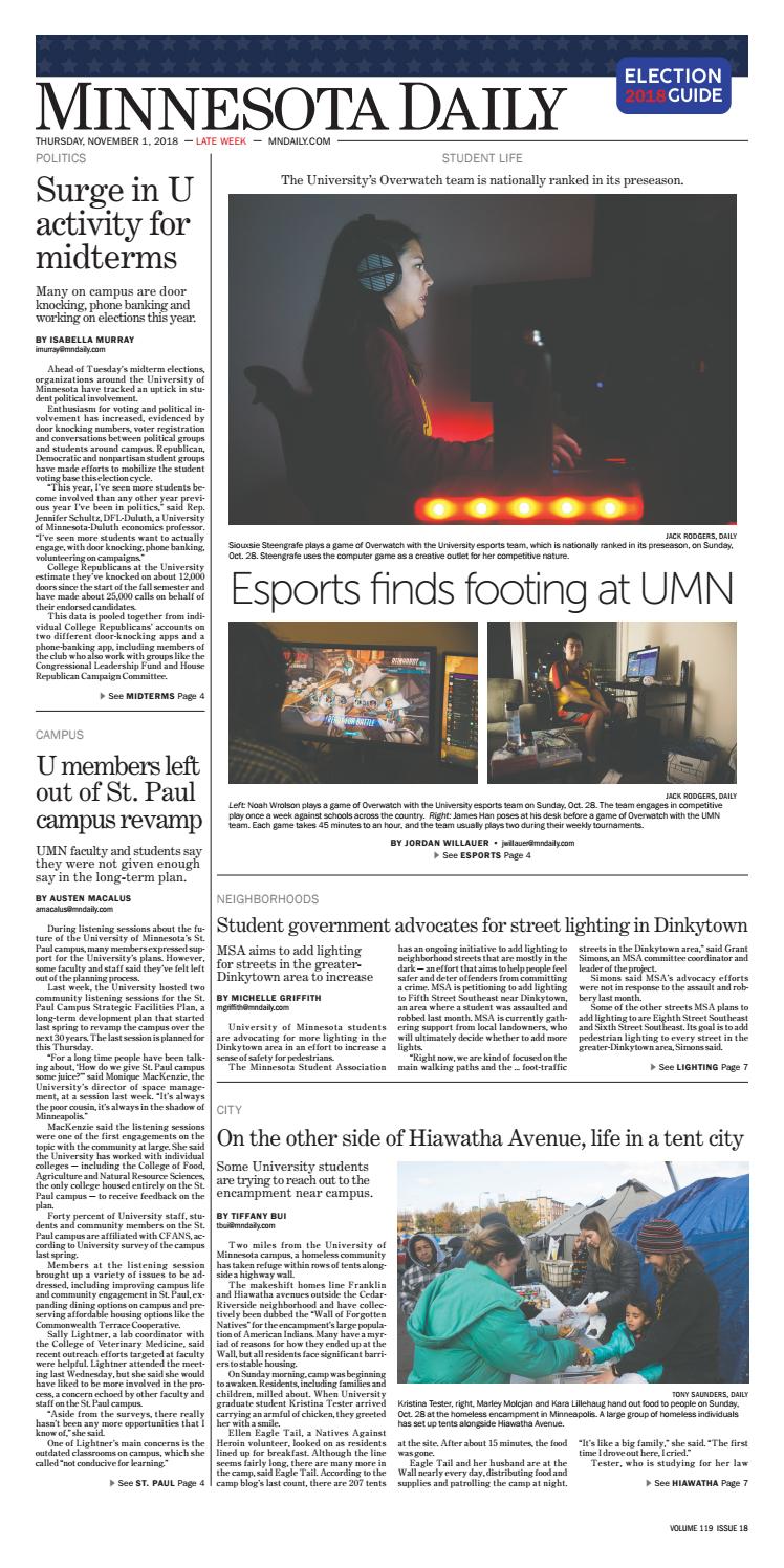 November 1, 2018 by The Minnesota Daily - Issuu