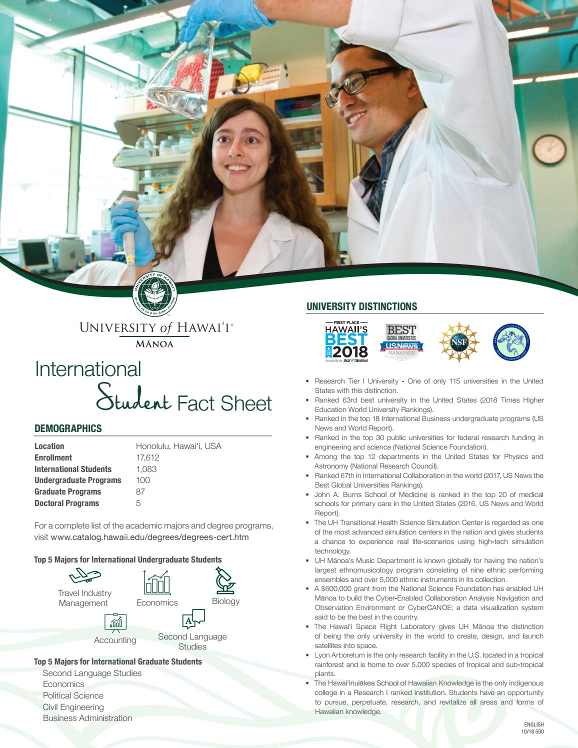 English Fact Sheet by Office of Admissions, University of Hawai‘i at ...