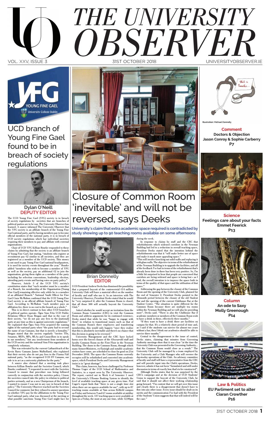 VOL. XXV, Issue 3, UO by The University Observer - Issuu