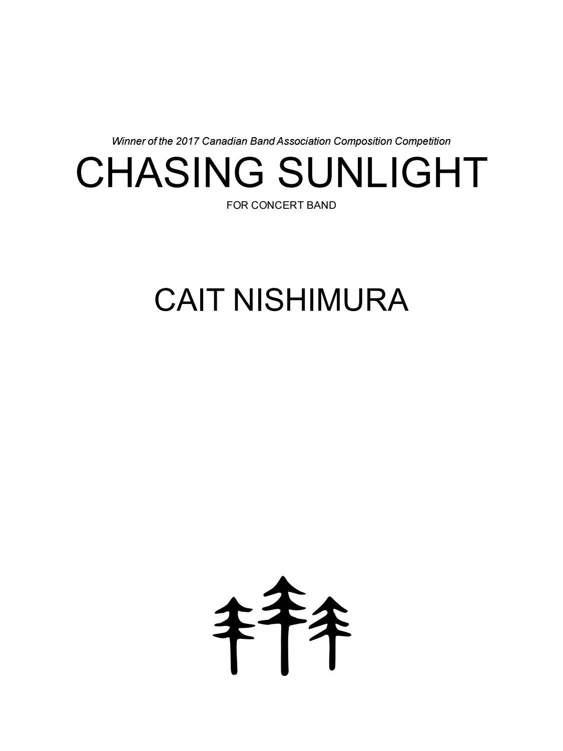 Chasing Sunlight-Nishimura by murphymusicpress - Issuu