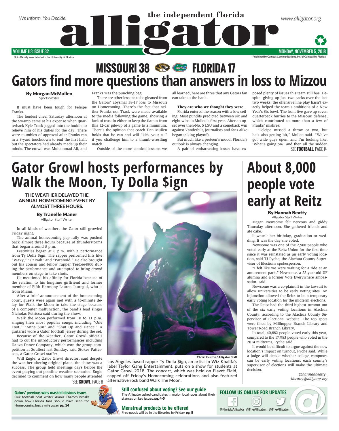 November 5, 2018 by The Independent Florida Alligator - Issuu