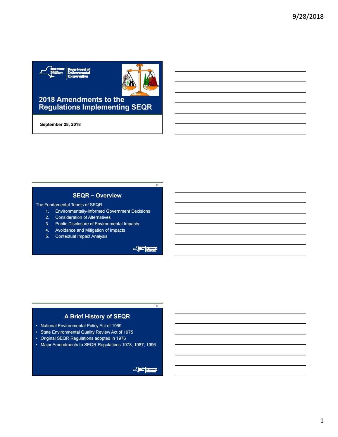 Amendments to SEQR Regulations by Hofstra University - Issuu