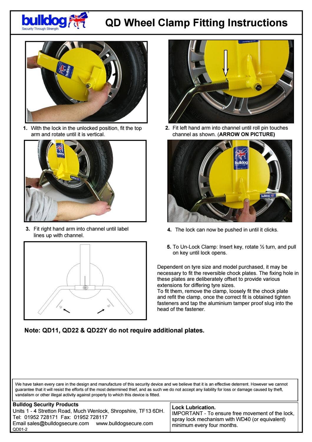 Bulldog QD Wheelclamp Instructions by Towsure - Issuu