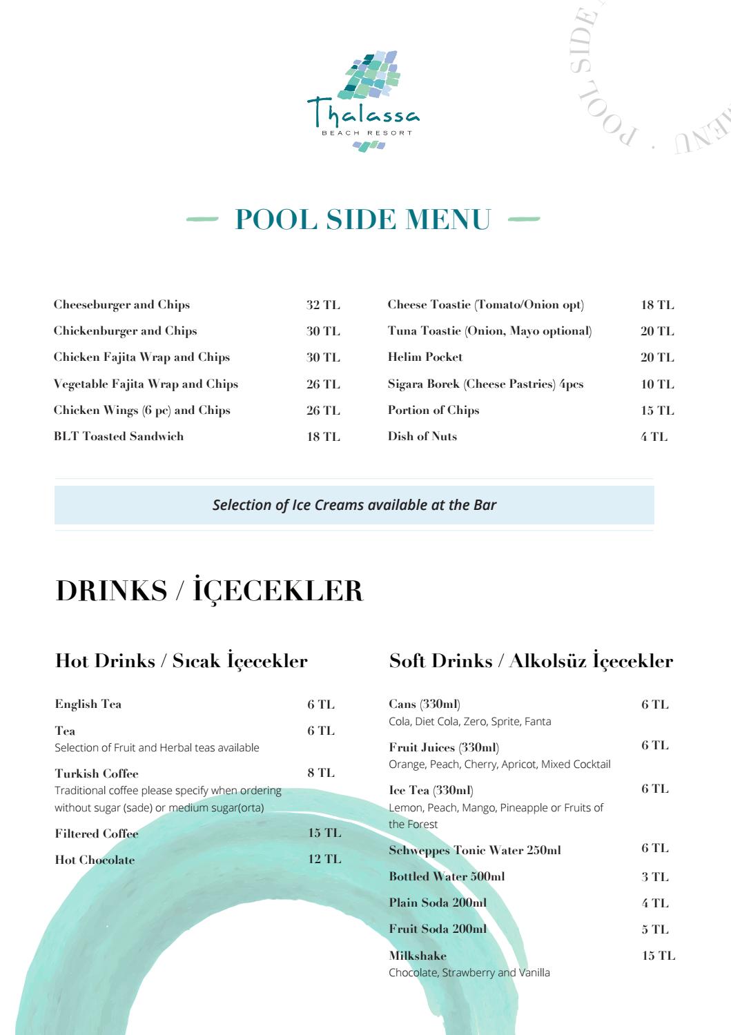 Pool Menu Deks at Thalassa by Kensington Cyprus - Issuu