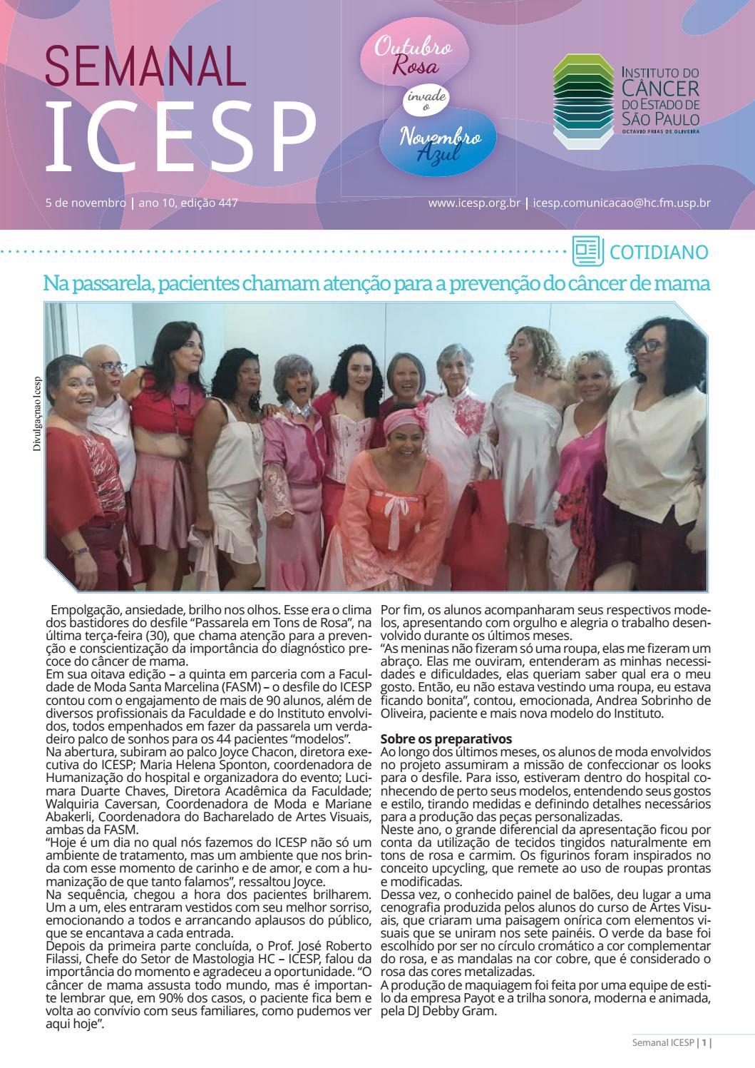 Semanal ICESP (5 de novembro) by Instituto do Câncer - Issuu