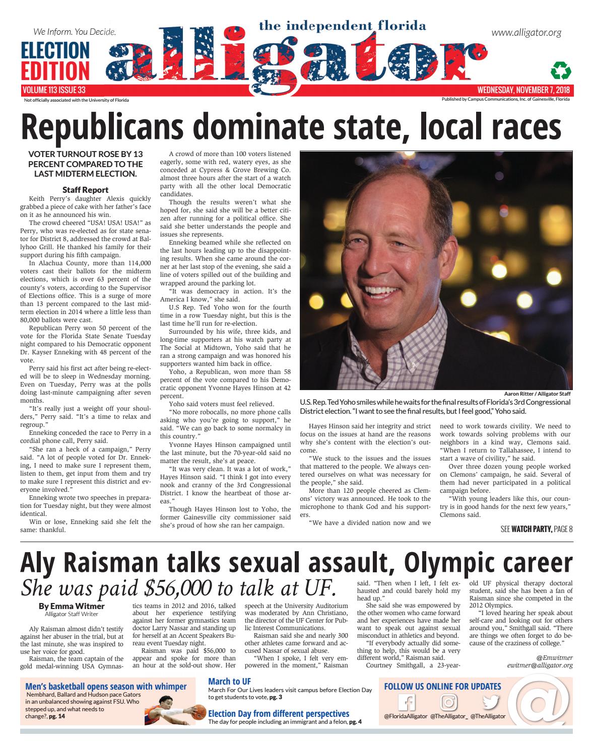 November 7, 2018 by The Independent Florida Alligator - Issuu