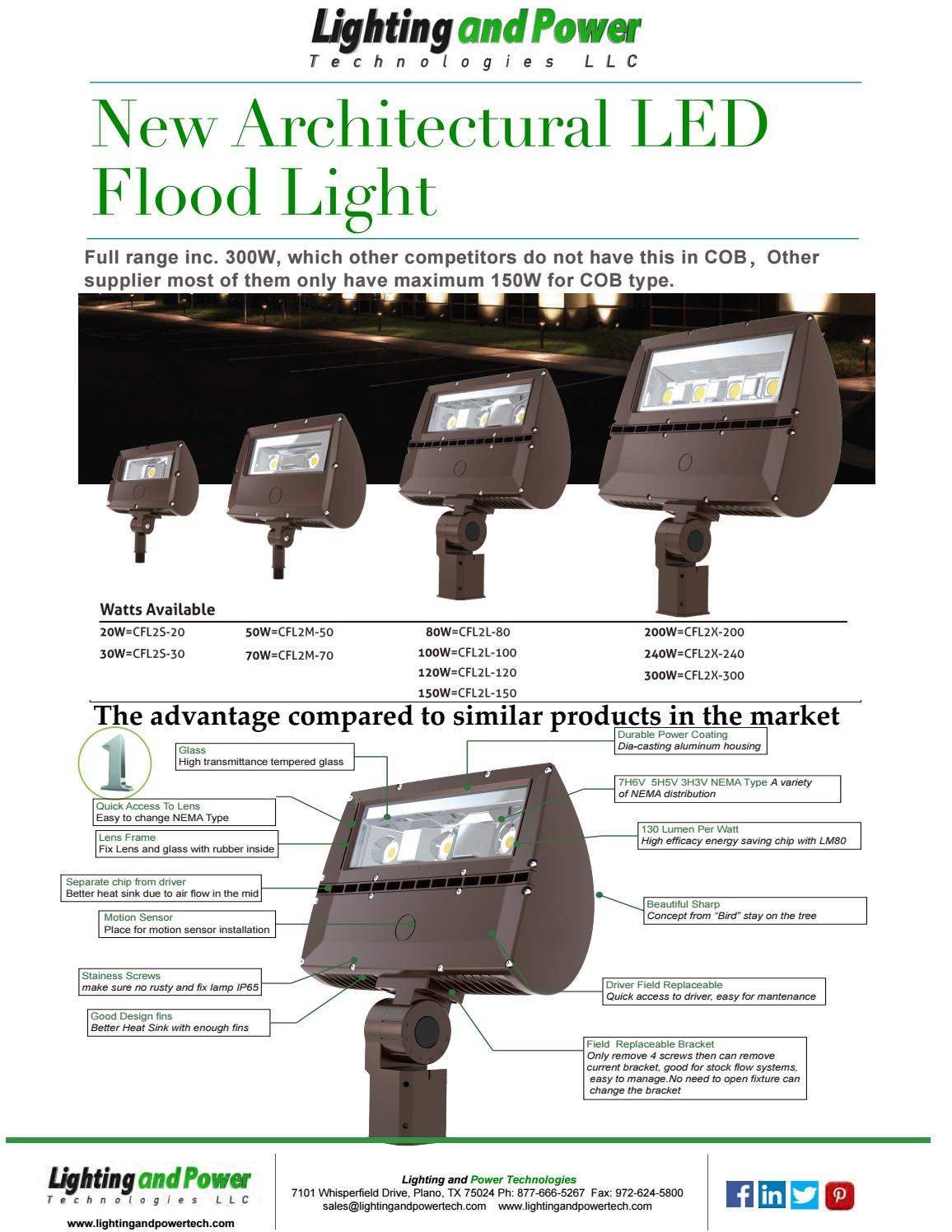 New Architectural LED Flood Light 2018 by Lighting and Power ...