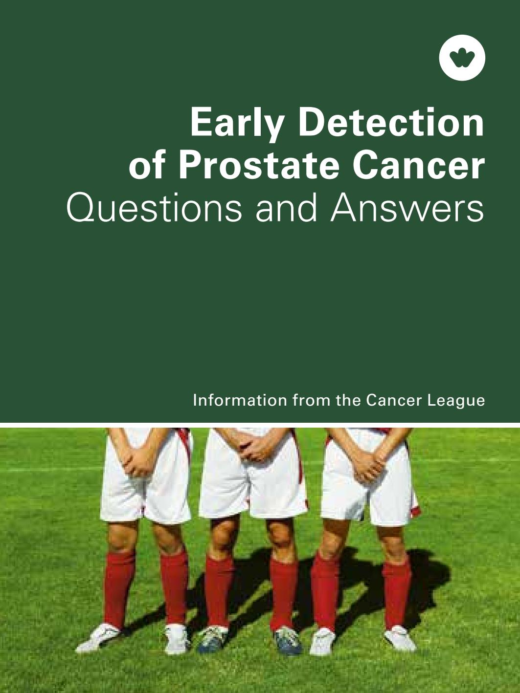 Early Detection of Prostate Cancer - Questions and Answers by Krebsliga ...