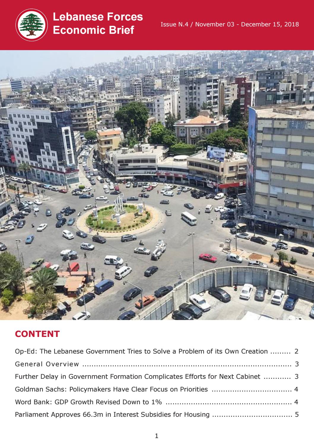 Lebanese Forces Economic Brief Magazine issue No.4 by Lebanese Forces ...