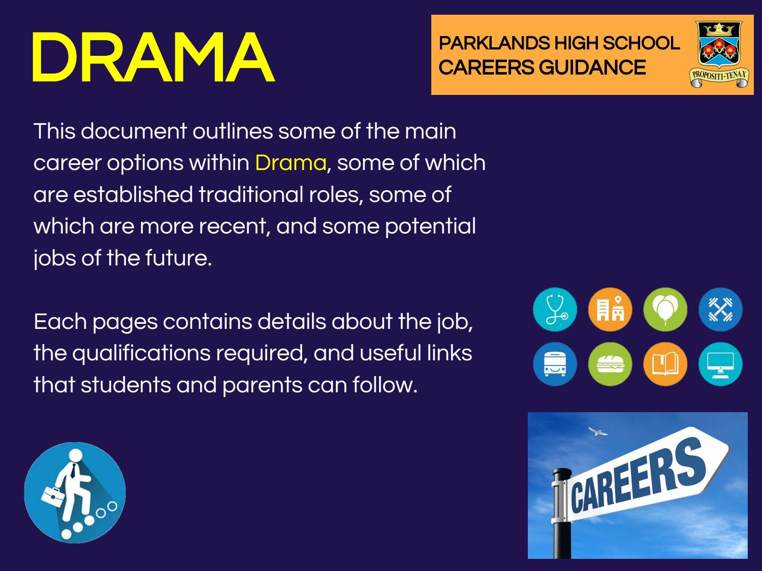 Drama Careers Guidance by Schudio - Issuu