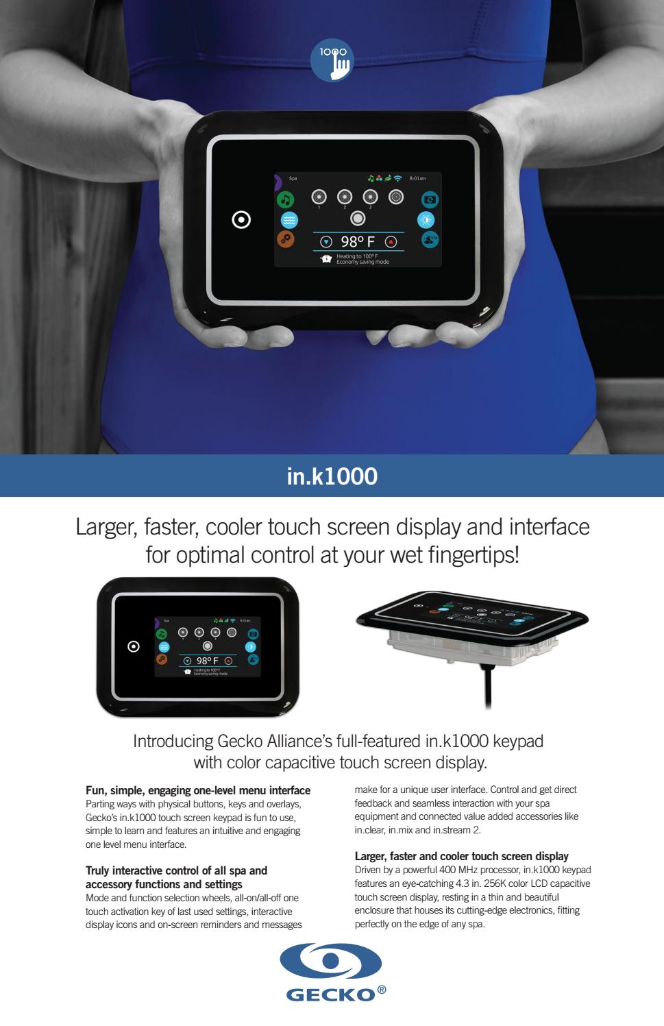 GECKO Electronic Keypad Touchscreen in.k1000 tillescenter Commercial ...