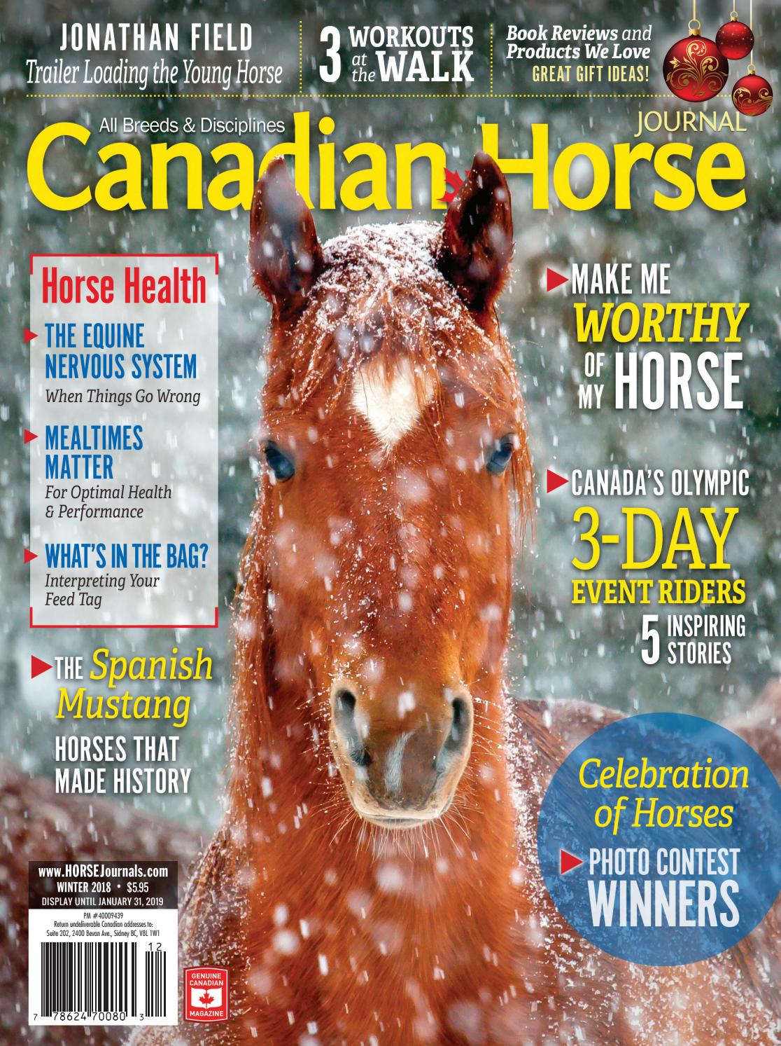 Canadian Horse Journal - SAMPLE - Winter 2018 by Horse Community ...