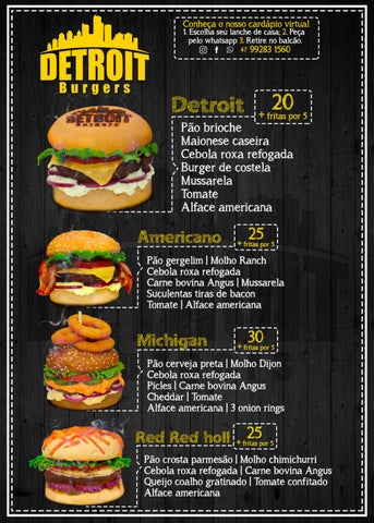 Cardápio Detroit Burgers by cadideiaclientevip - Issuu