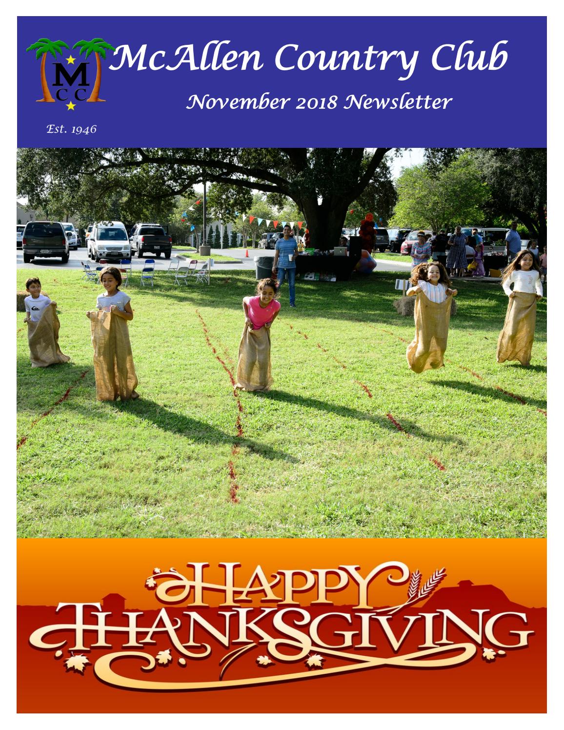 MCC November 2018 by mcallencountryclub4 - Issuu