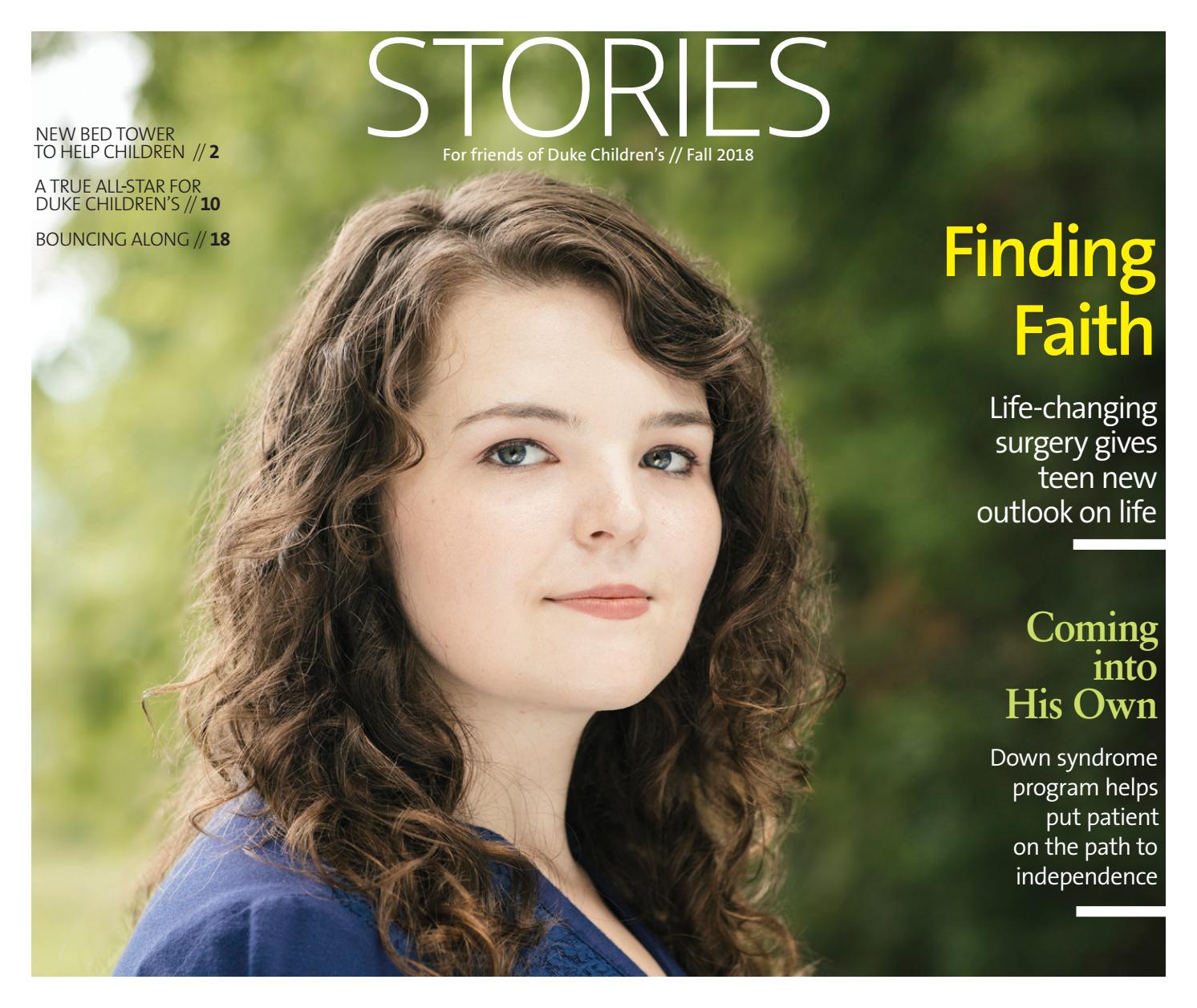 Duke Children's Hospital STORIES magazine, Fall 2018 by David Pickel ...